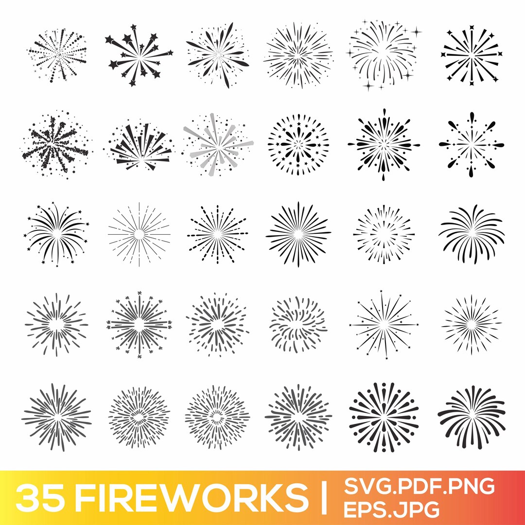 Best Celebration Fireworks Svg, Christmas Fireworks Svg, Happy New Year ...