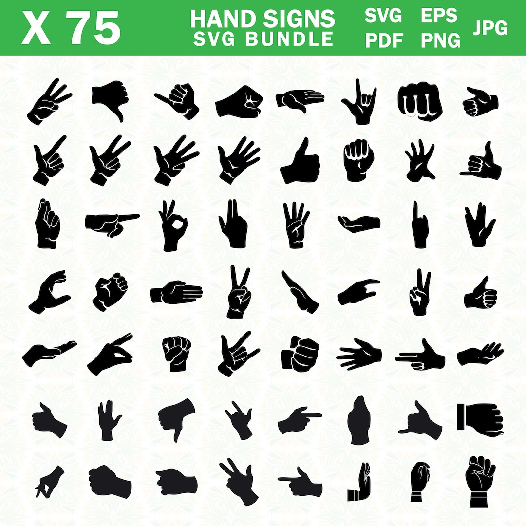 Hand Sign Svg, Hand Svg Clipart, Hand PNG, Hand Images, Winning Hand ...