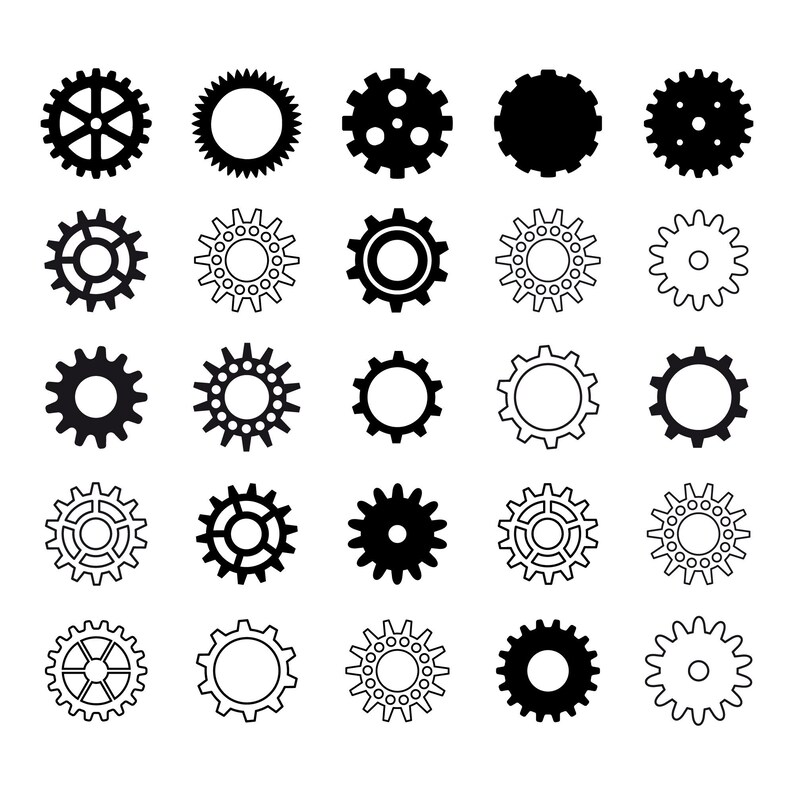 Truck Gears Svg, Gears Clipart, Gears PNG, Car Gear Svg, Gear Shape Svg ...
