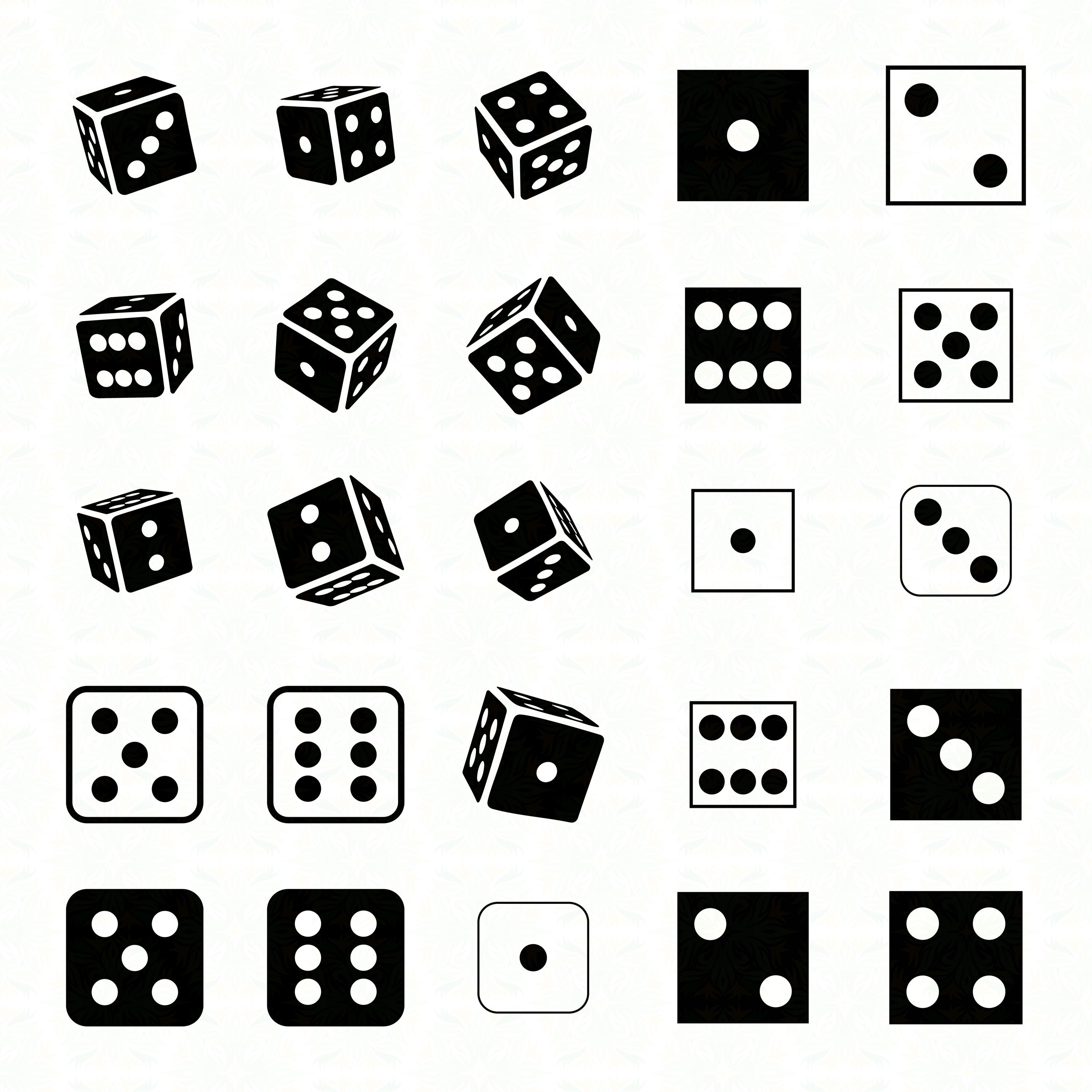 Dice Svg Bundles, Game Dice Svg, Dice PNG, Two Dice, Dice Clipart ...