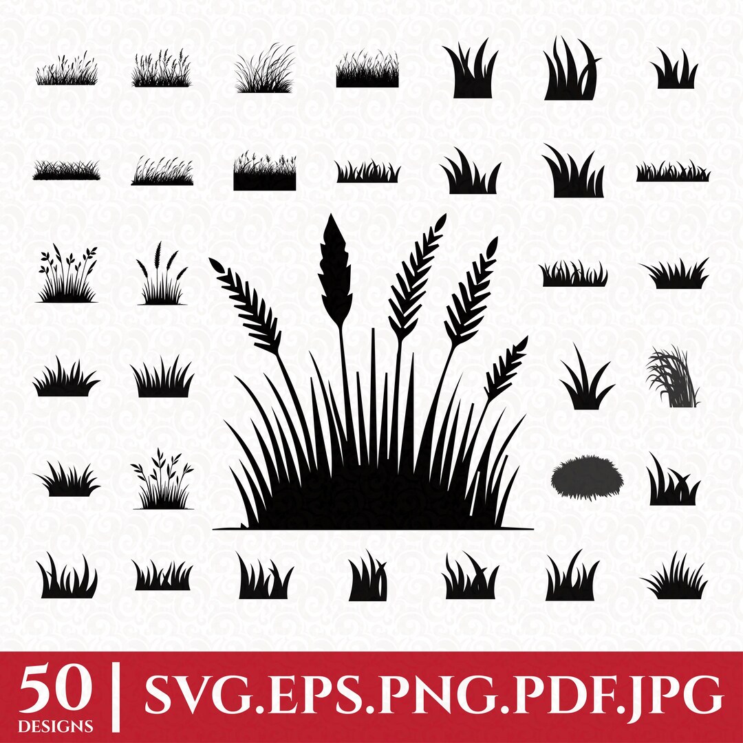 Grass Svg Bundles, Grass Svg Art, Grass Clipart, Grass PNG, Grass ...
