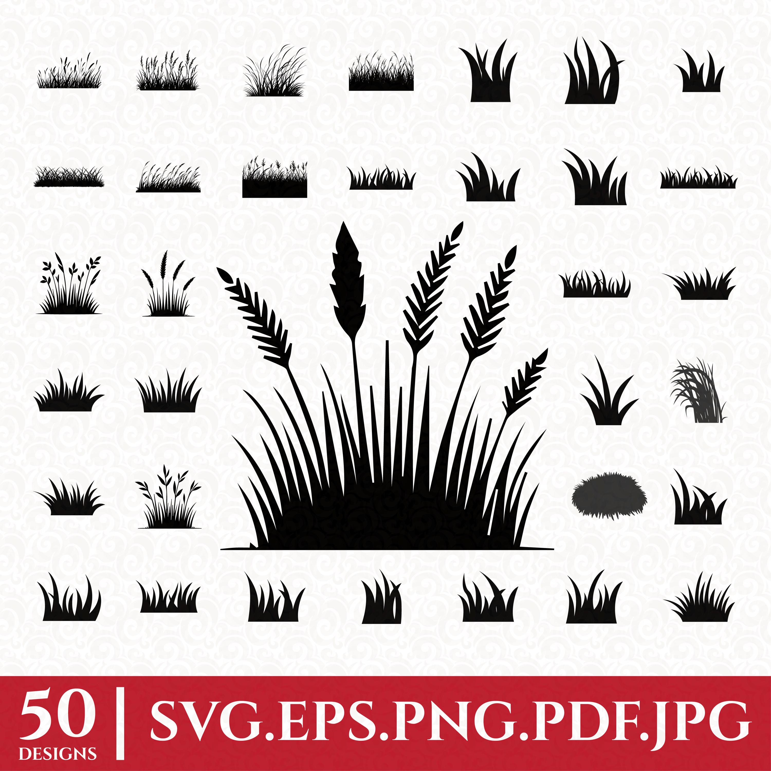 Grass Svg Bundles, Grass Svg Art, Grass Clipart, Grass PNG, Grass ...