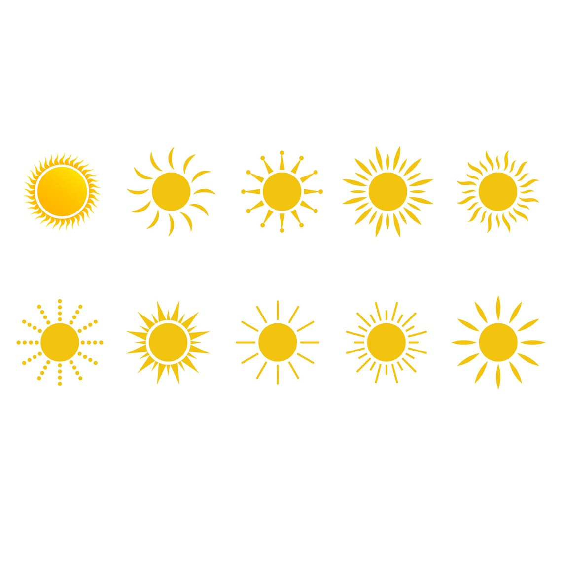 Hot Sun Svg Bundles, Sunrise Svg Bundles, Hot Summer Sun Svg Bundles ...