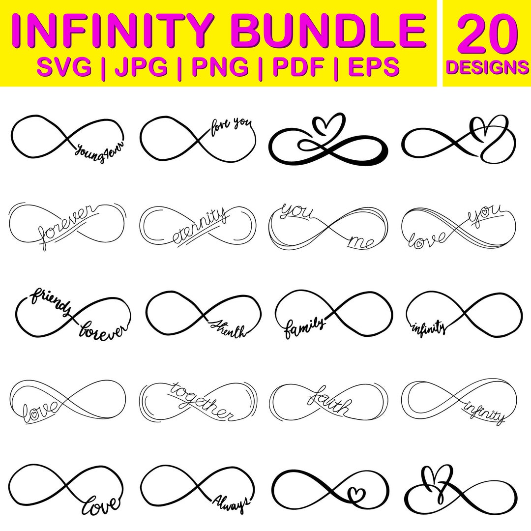 Infinity Sign Svg Bundles, Infinity Svg Clipart, Infinity PNG, Infinity ...