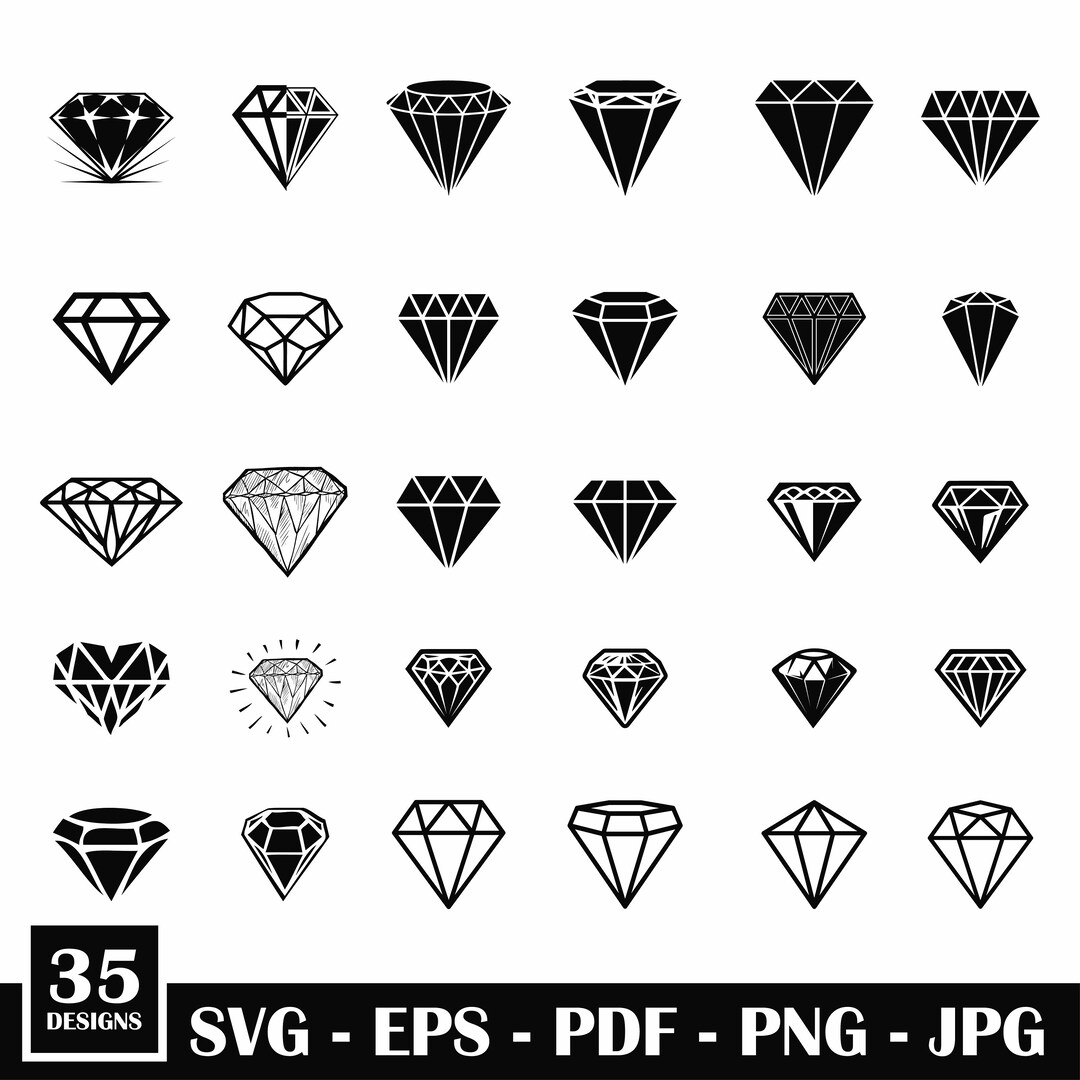 Diamond Svg Bundles, Diamond Clipart, Crystal Svg,crystal Clipart ...