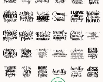 Cute Family Svg Bundles, Home Sign Svg, Family Quotes Svg Bundles ...