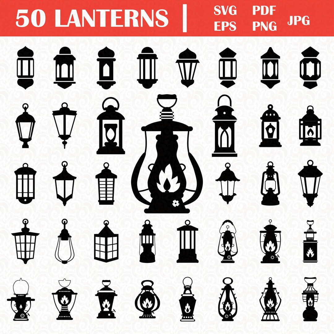 Cute Lantern Svg Bundles, Lantern Svg Files, Lantern Clipart,lantern ...