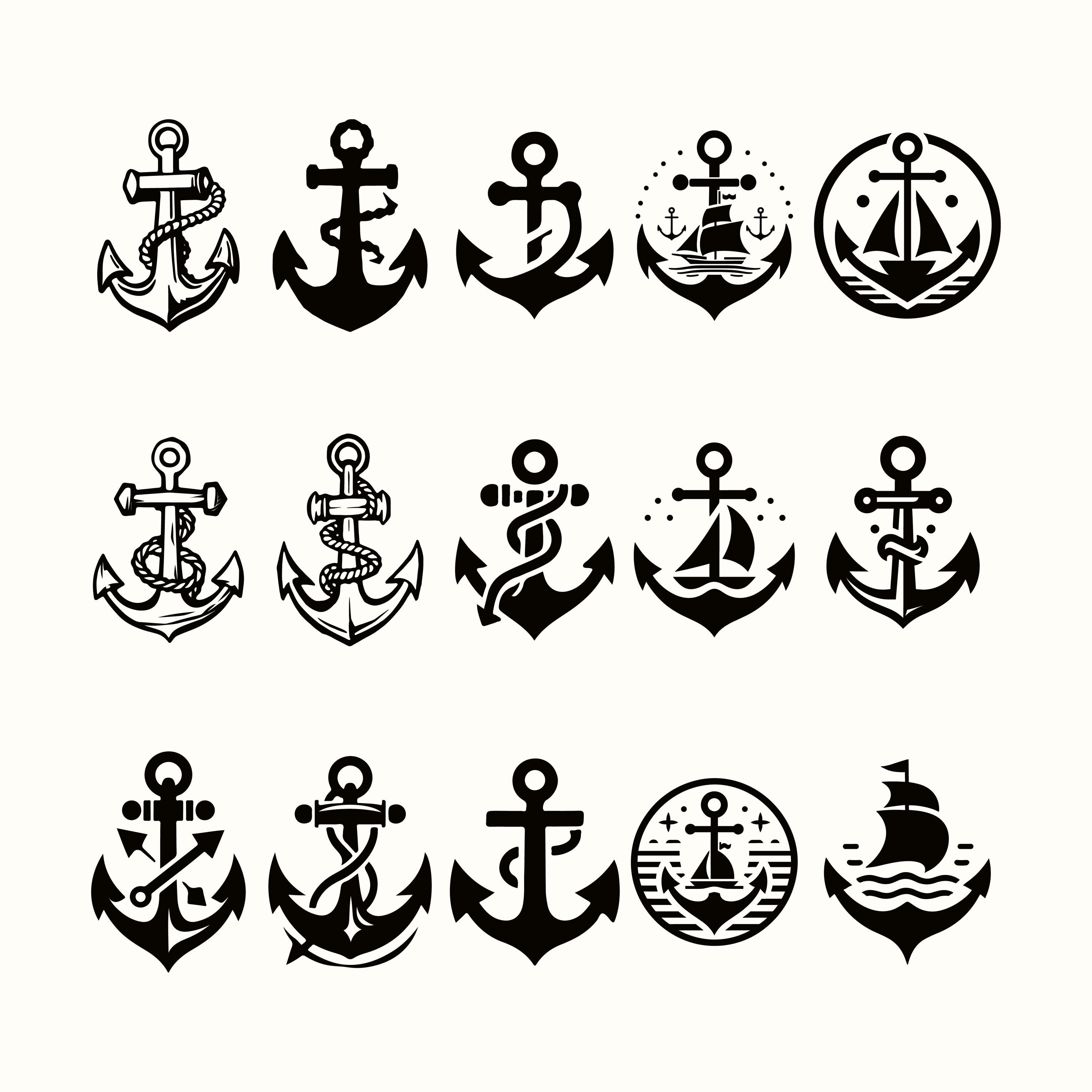Best Anchor Svg Bundles, Anchor Frame Svg, Anchor Clipart, Split Anchor ...