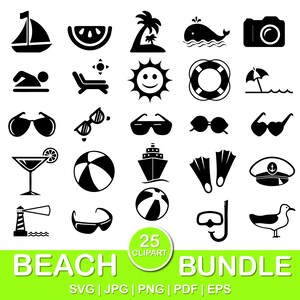 Sun Beach Svg, Beach Clipart, Beach Palm Tree Svg, Beach Life Svg, Sun ...