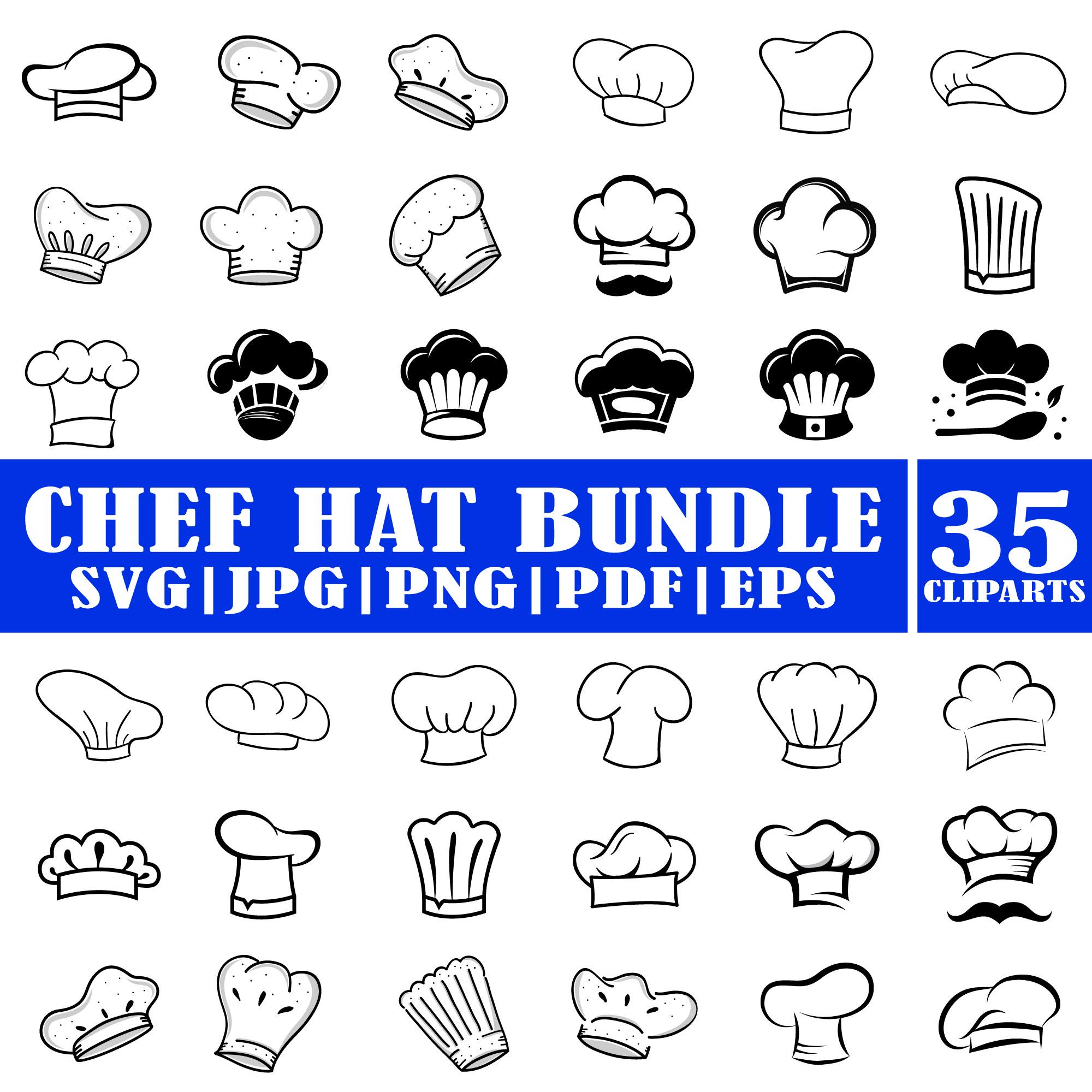Chef Hat SVG, Chef Svg, Chef Hat Clipart, Kitchen Chef Svg, Cook Hat Sv ...