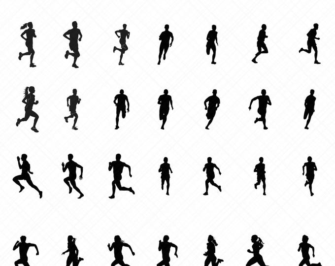 Marathon Runner Svg Bundles, Runner Clipart, Runner PNG, Runner Cut ...