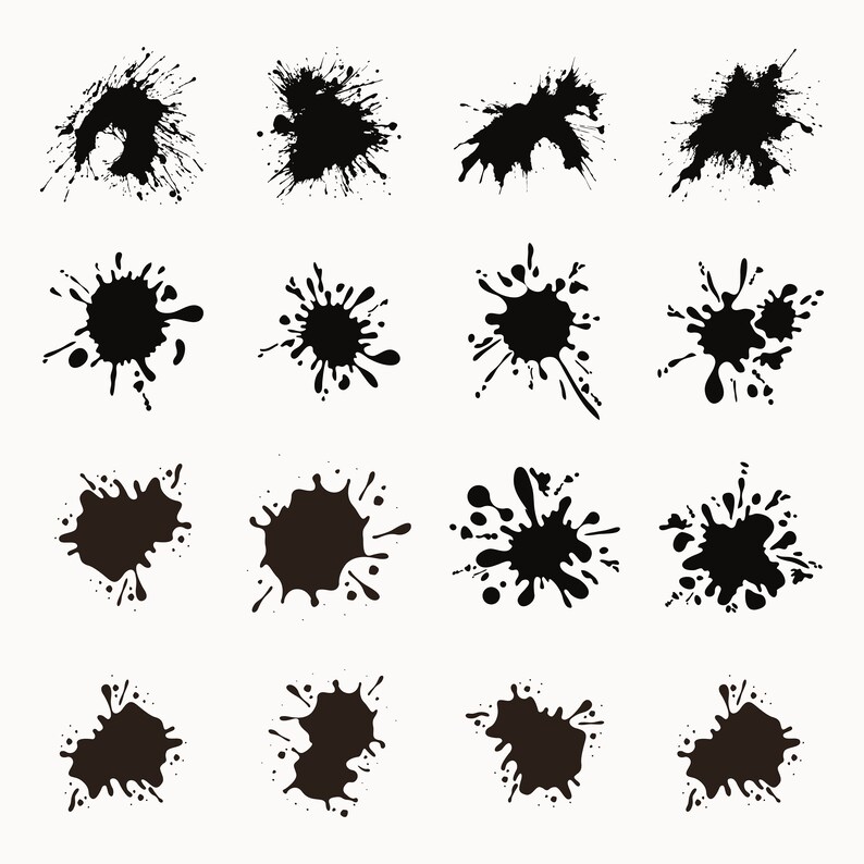 Pen Ink Splash Svg Bundles, Black Ink Splash Clipart, Pen Ink Svg ...