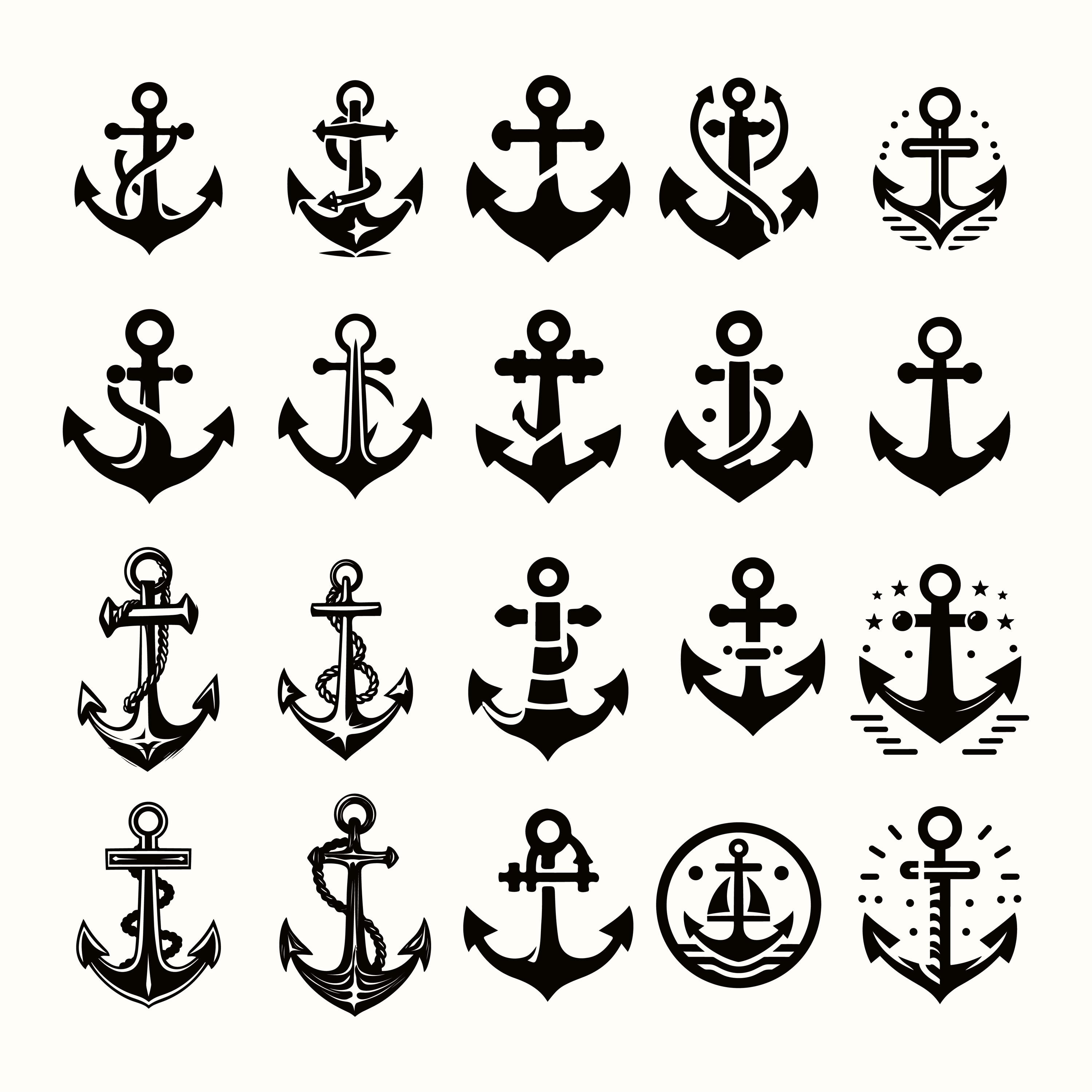 Best Anchor Svg Bundles, Anchor Frame Svg, Anchor Clipart, Split Anchor ...