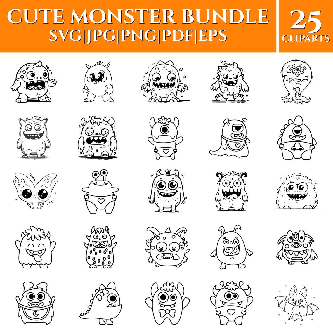Monster Svg, Moster Clipart Monster PNG, Monster Pictures, Monster ...