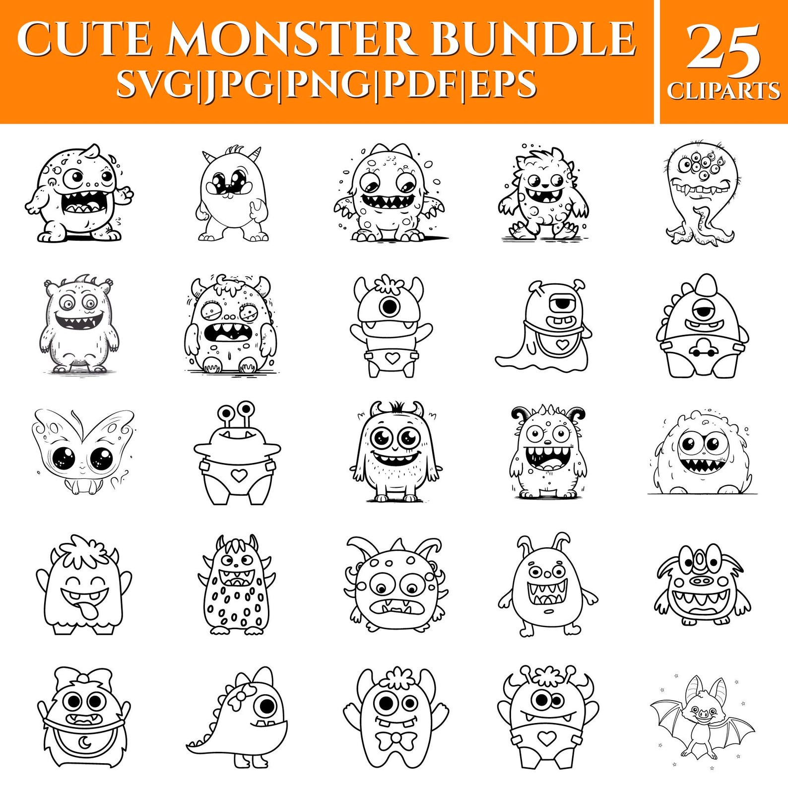 Monster Svg, Moster Clipart Monster PNG, Monster Pictures, Monster ...