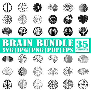 Brain Svg Bundles, Brain PNG for Prints, Mind Svg, Mind PNG, Mind ...