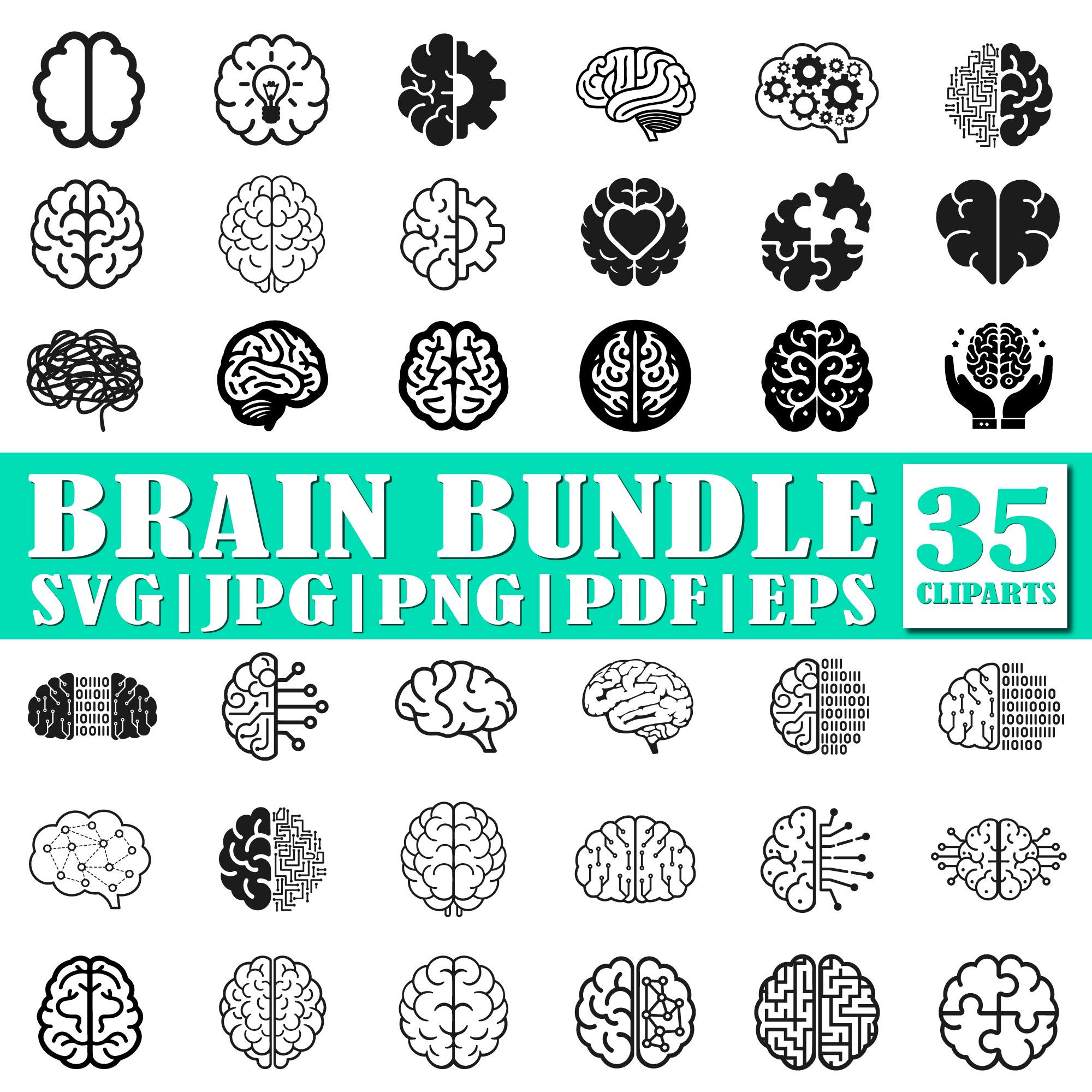 Brain Svg Bundles, Brain PNG for Prints, Mind Svg, Mind PNG, Mind ...