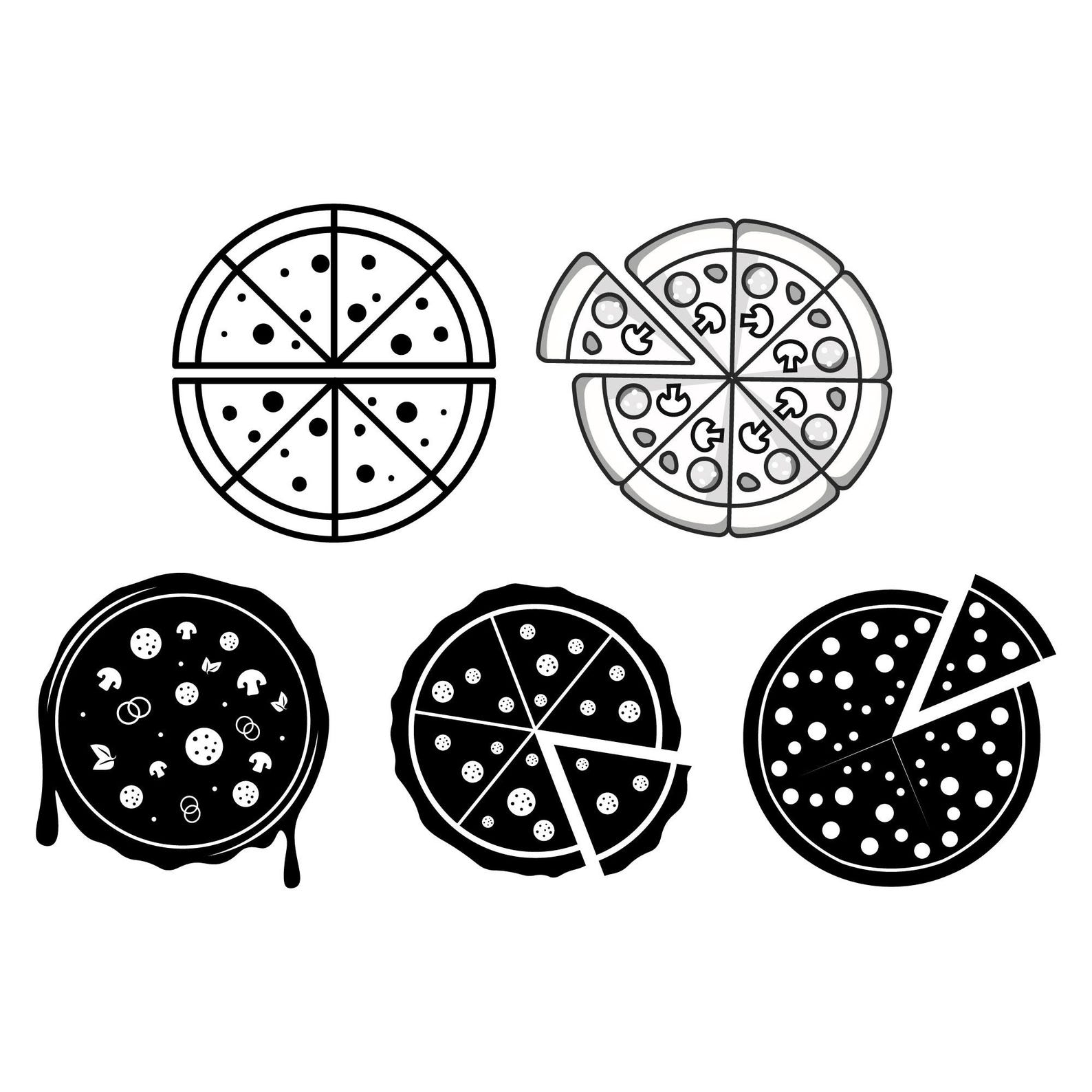 Large Pizza Svg Bundles, Pizza Slice Svg Bundles, Pizza Clipart, Pizza ...