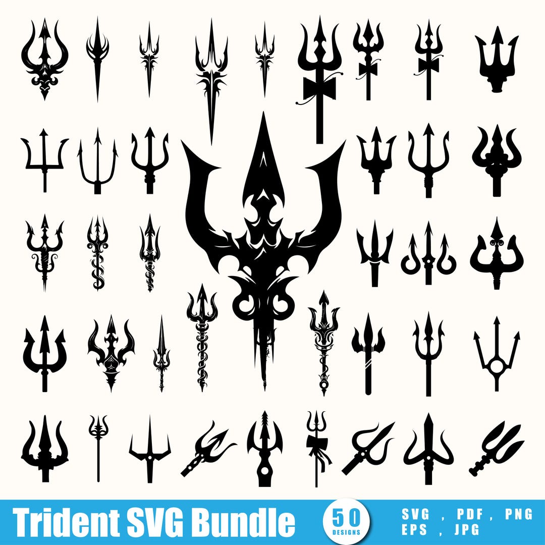 Best Trident Svg Bundles, Trident Svg Art, Trident Clipart, Trident PNG ...