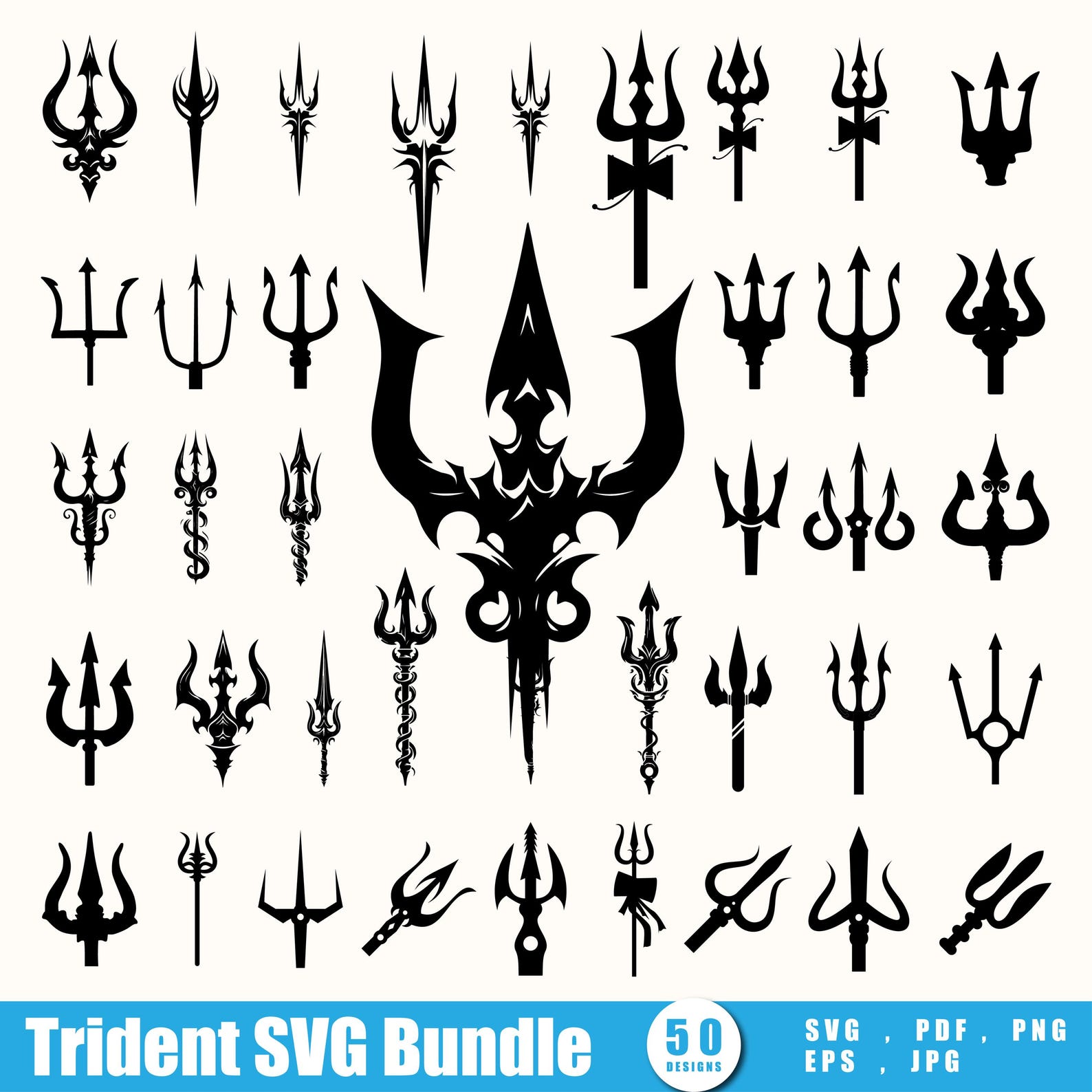 Best Trident Svg Bundles, Trident Svg Art, Trident Clipart, Trident PNG ...
