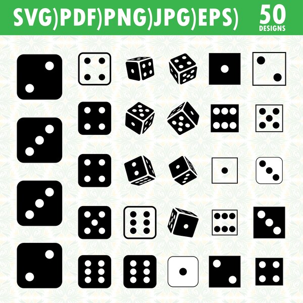 Dice Svg Dice Face Svg Dice Set Svg Gaming Svg Casino Svg Gambling Svg ...