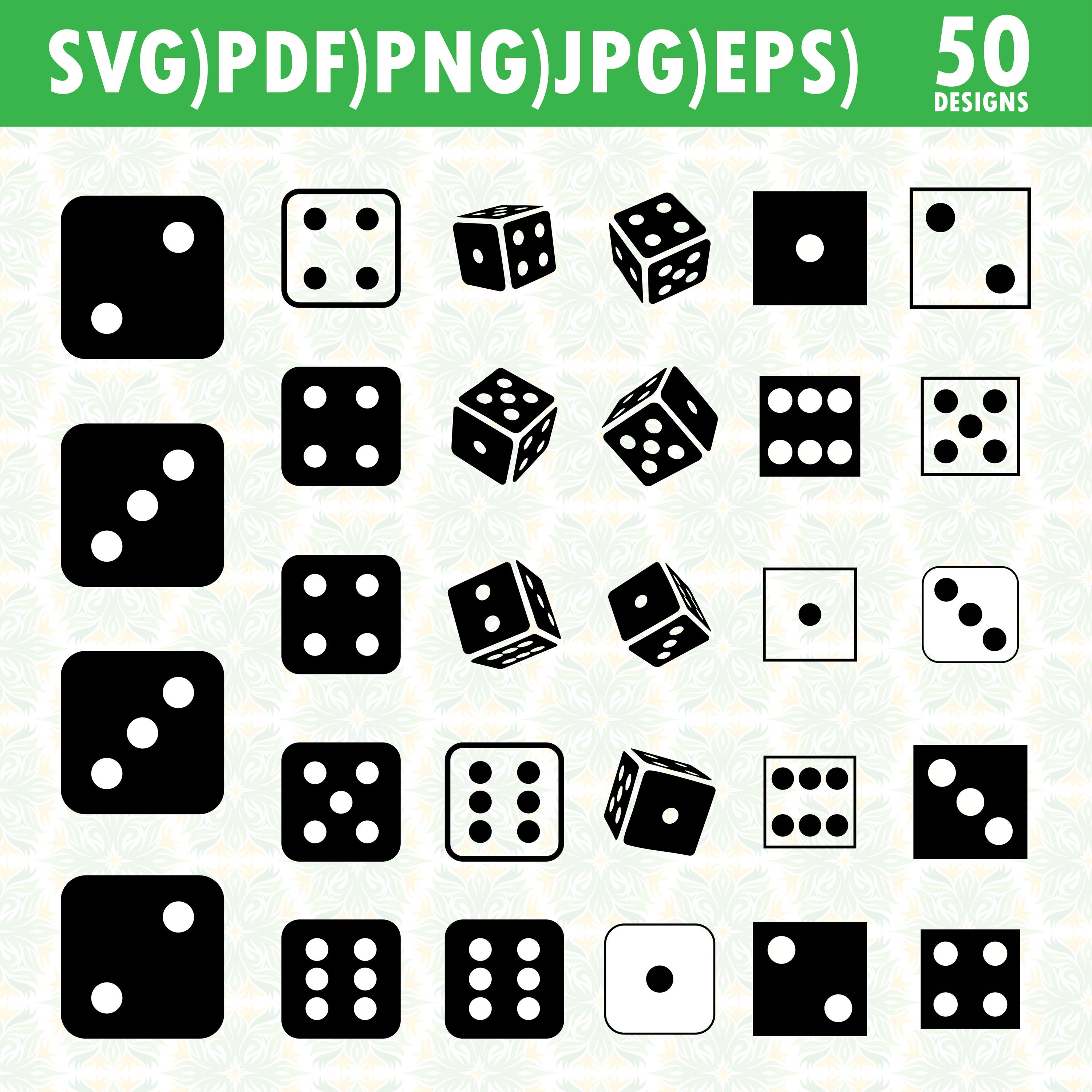 Dice Svg Bundles, Game Dice Svg, Dice PNG, Two Dice, Dice Clipart ...