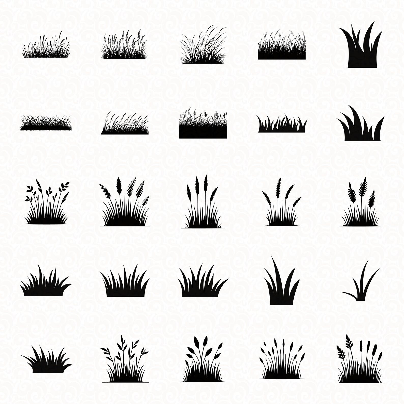 Grass Svg Bundles Grass Svg Art Grass Clipart Grass Png Grass Silhouette Grass Pictures
