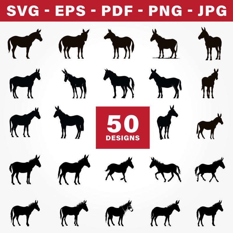 Donkey Svg - Etsy