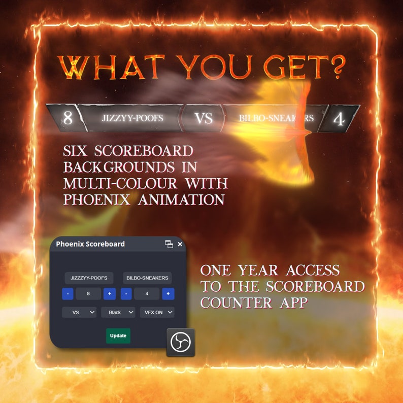 Phoenix Scoreboard for OBS / Streamlabs - Etsy