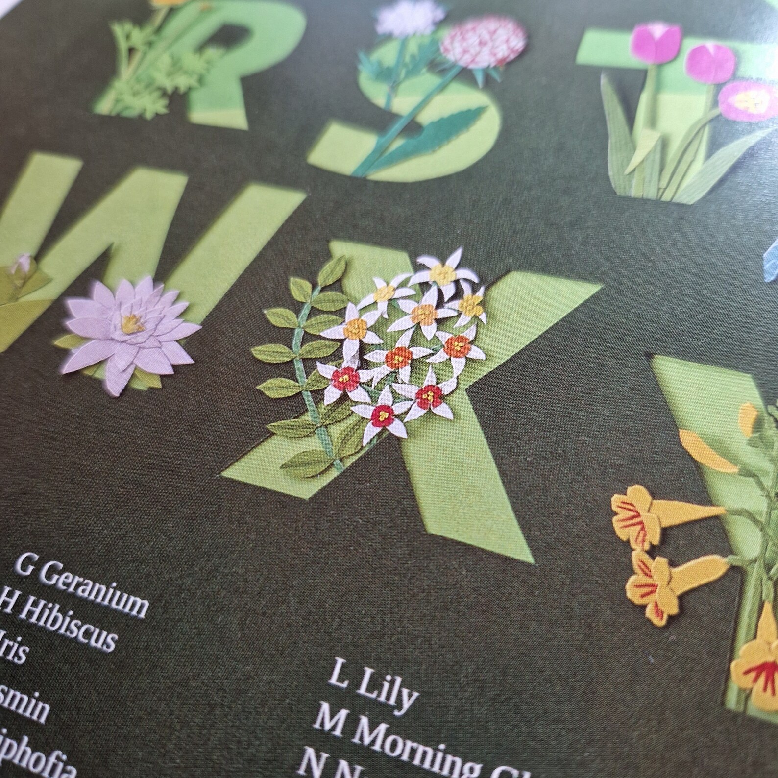 Collage Flower Alphabet Poster A3 - Etsy UK