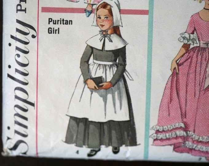 SIMPLICITY CHILD COSTUME PATTERN SIZE 6 COLONIAL LADY, FRONTIER GAL ...