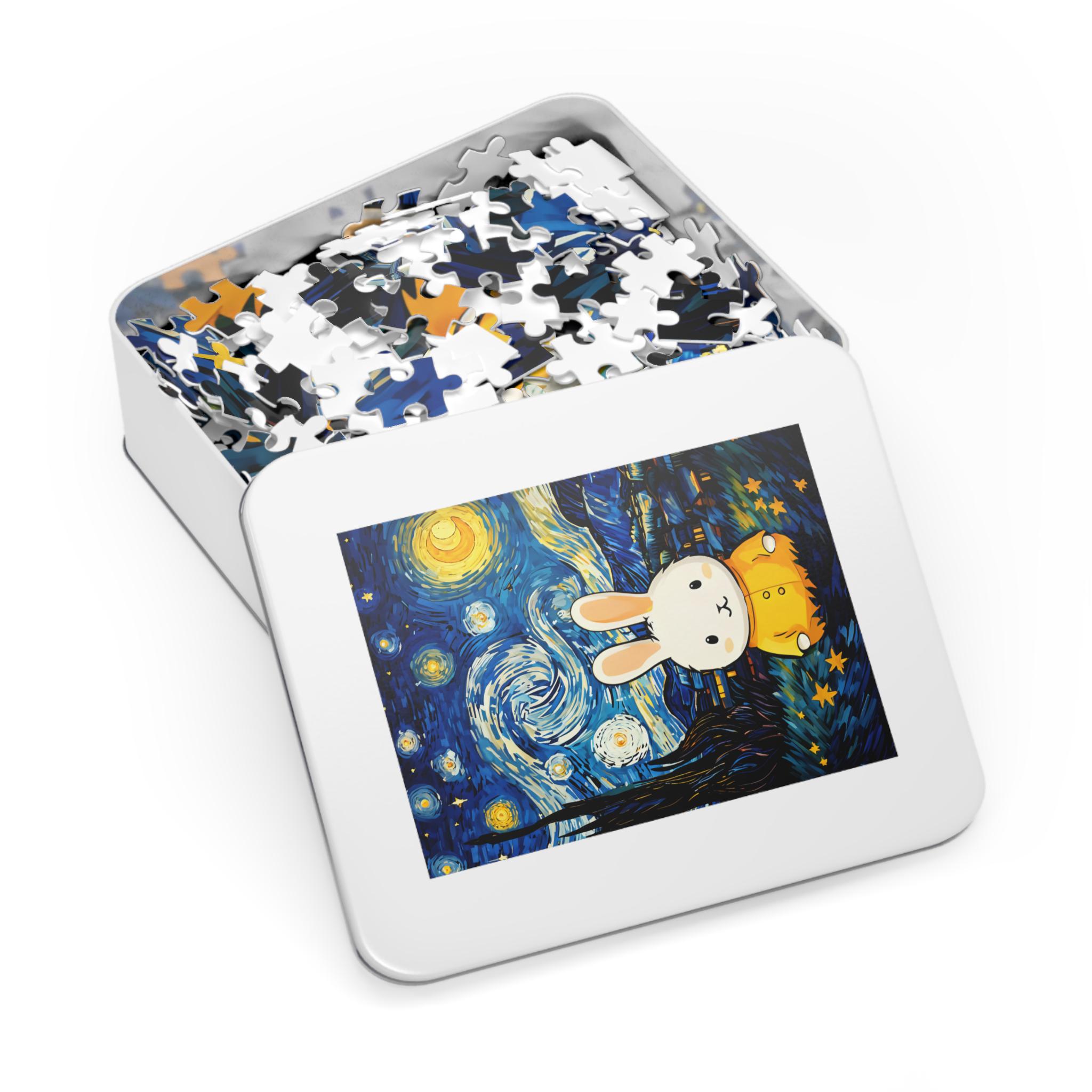 Van Gogh's Starry Night Miffy Puzzle, AI Crafted Jigsaw, Whimsical ...