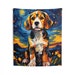 Van Gogh Starry Night Beagle Wall Tapestry Artistic Whimsical Decor - Etsy