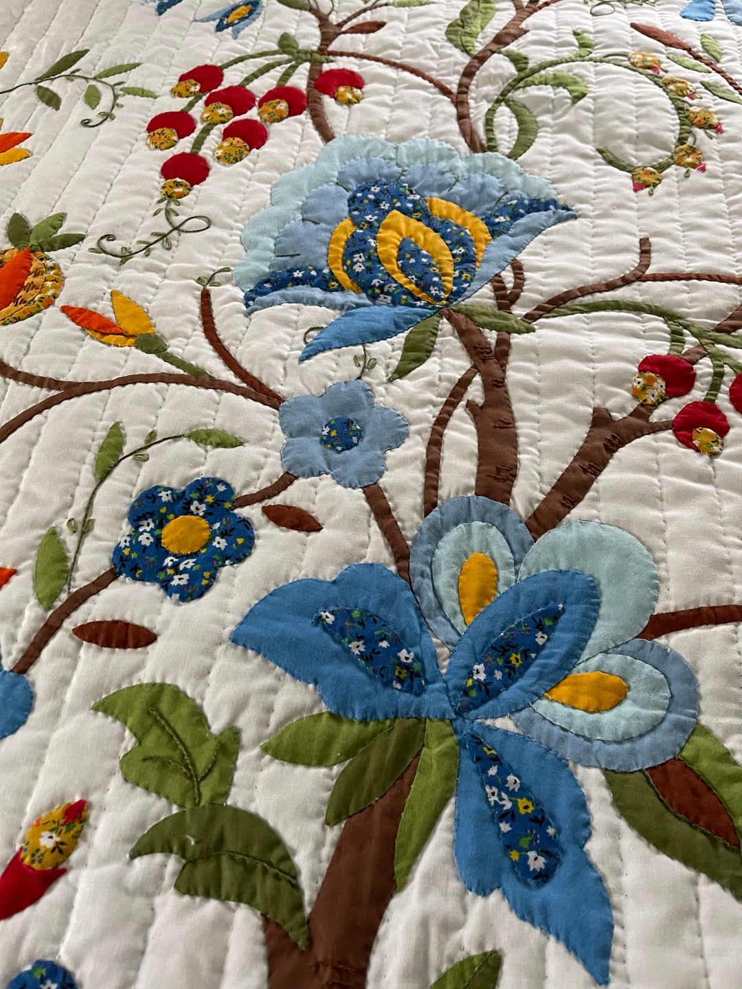 Hand Stitched Turned Applique Tree of Life Quilt - Etsy