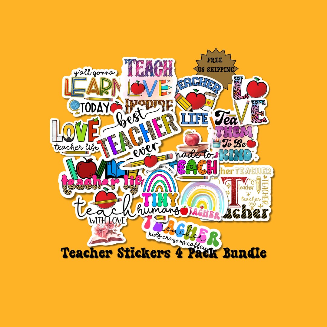 Inspirational Teacher Sticker Bomb Sheet, Colorful Quotes Teacher ...