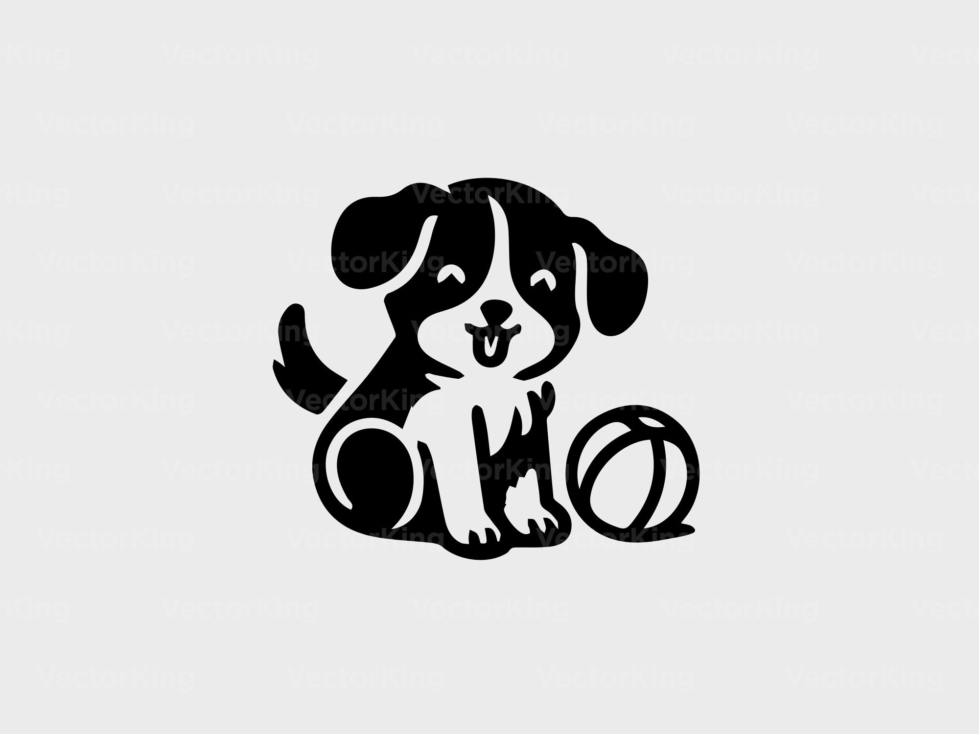 Cute Dog Original Vector Artwork, INSTANT DOWNLOAD, Puppy Dog Cute ...