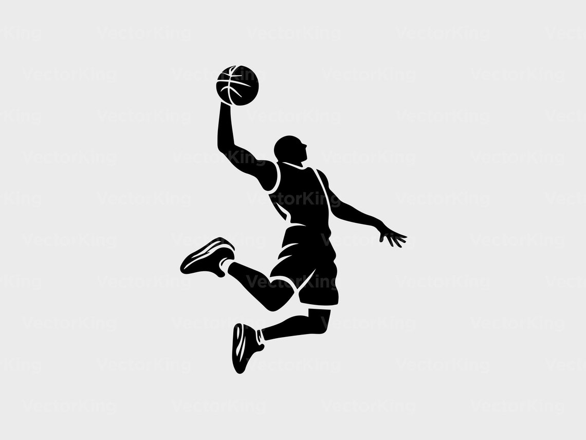 Basketball Player Original Vector Artwork, INSTANT DOWNLOAD, Sports ...