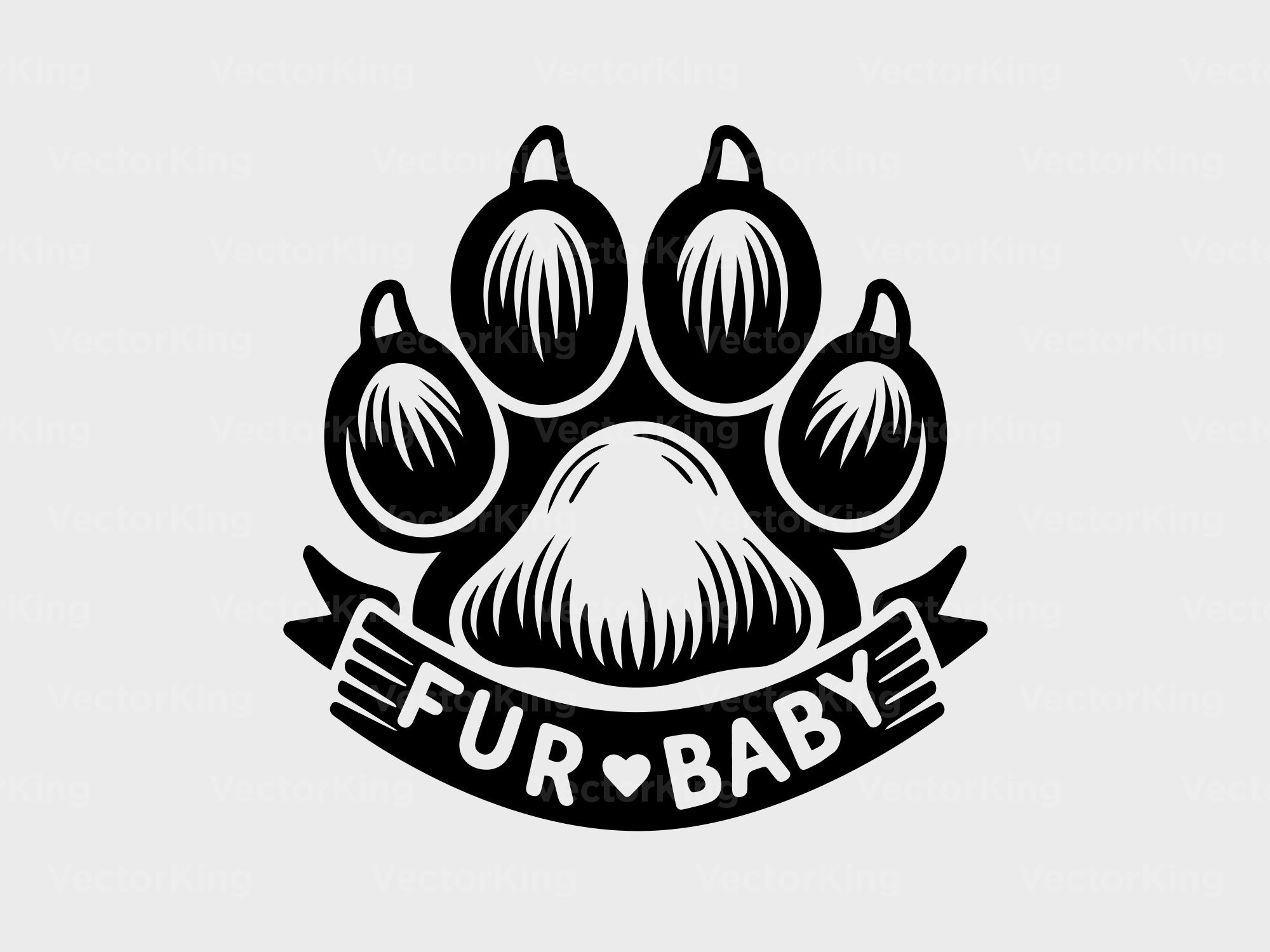 Fur Baby Original Vector Artwork, INSTANT DOWNLOAD, Puppy Dog Cute Paw ...