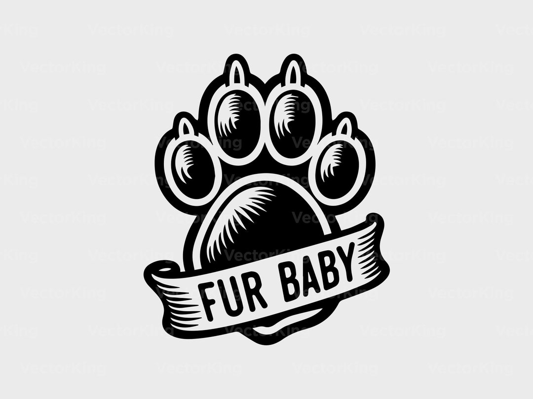 Fur Baby Original Vector Artwork, INSTANT DOWNLOAD, Puppy Dog Cute Paw ...