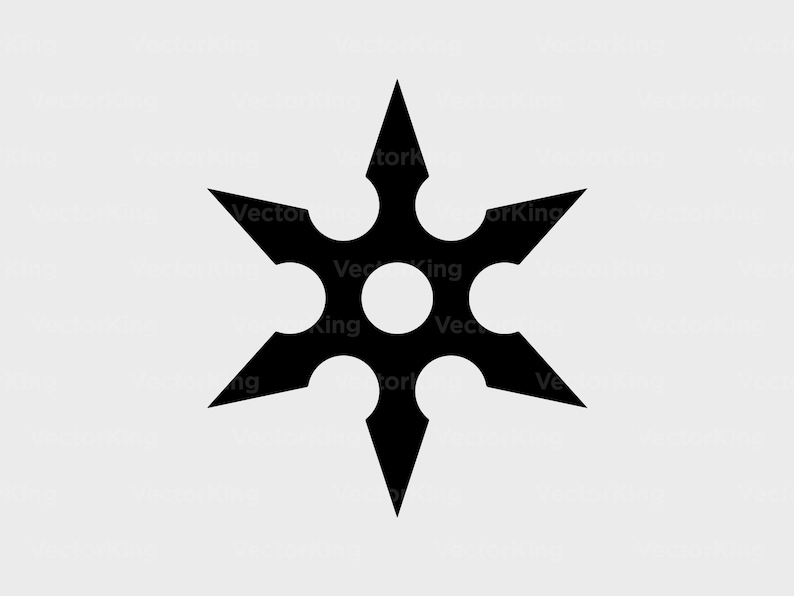 Throwing Star Original Vector Artwork, INSTANT DOWNLOAD, Ninja Shuriken ...