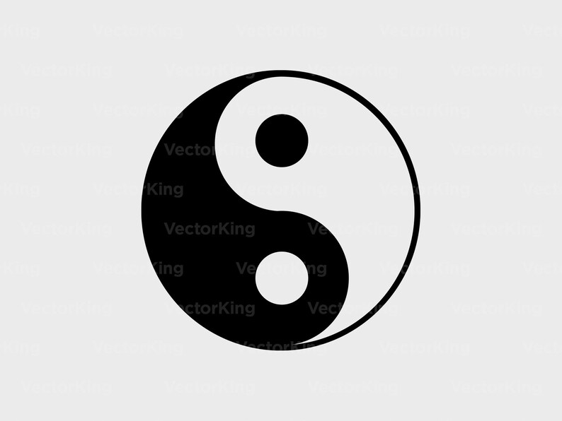 Yin and Yang Original Vector Artwork, INSTANT DOWNLOAD, Chinese Symbol ...