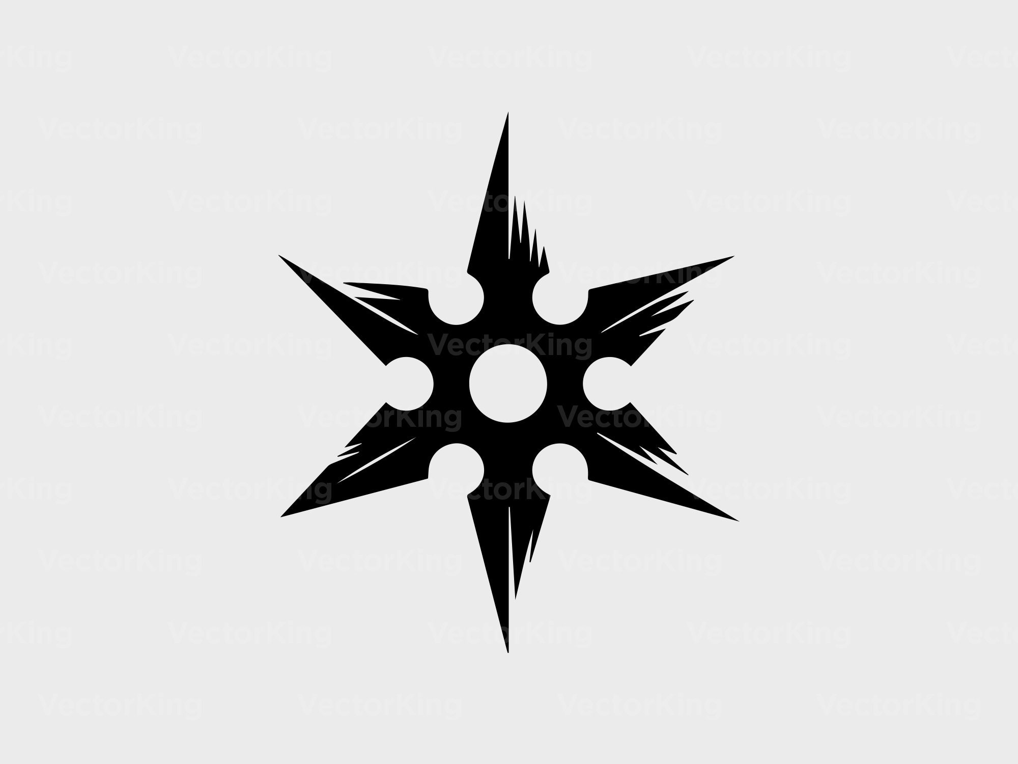 Throwing Star Original Vector Artwork, INSTANT DOWNLOAD, Ninja Shuriken ...