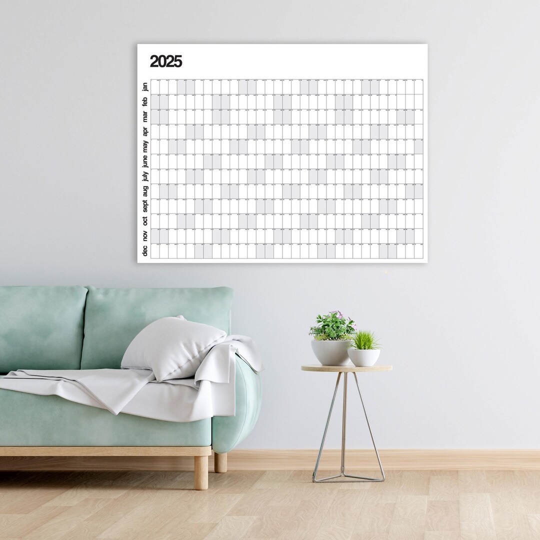 Big Yearly Minimal Calendar Poster, Upgraded Paper, 48x36 Inch ...
