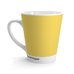 Yellow Latte and Tea Mug (12oz) With C-handle - Handmade Ceramic Coffee ...
