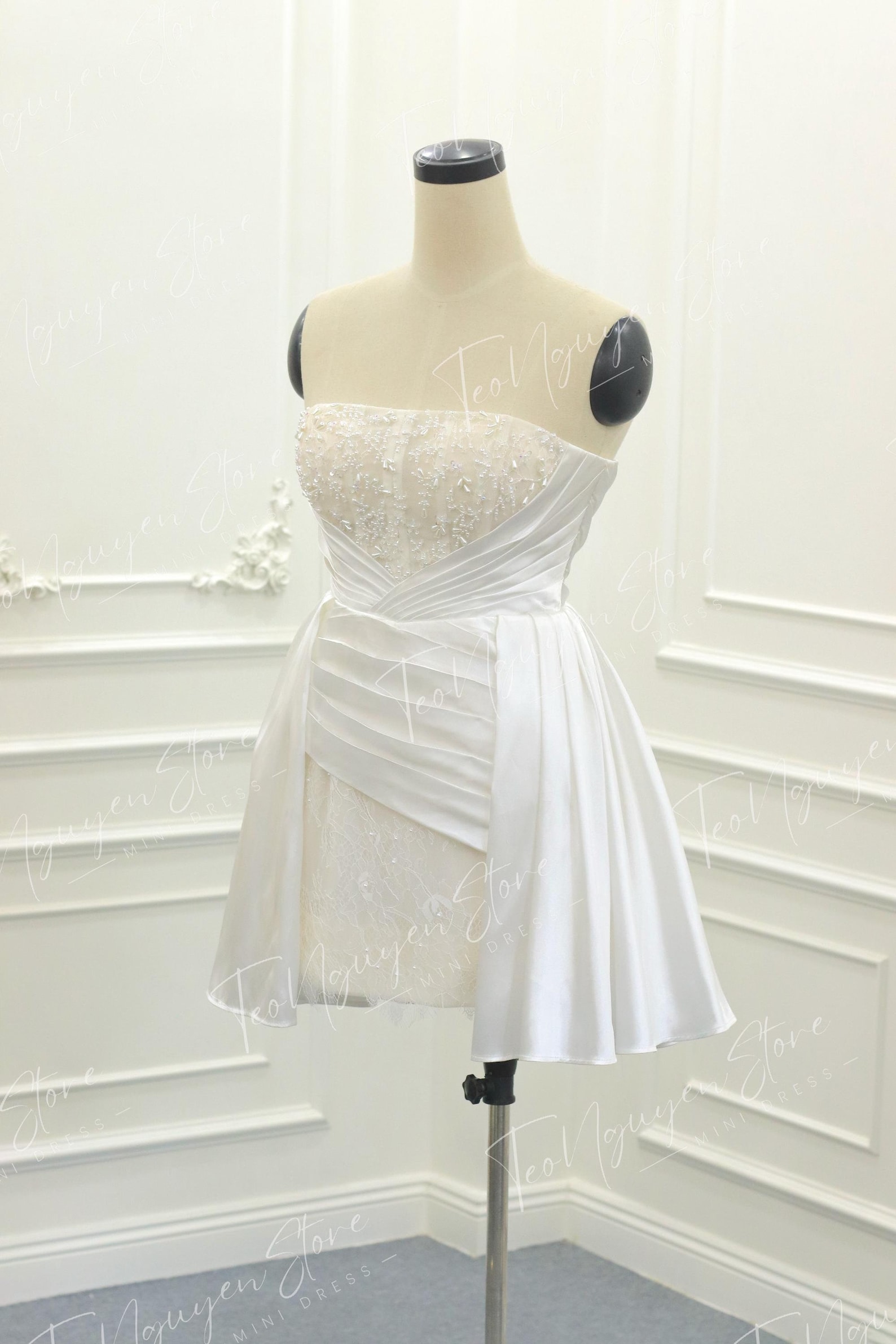 Mini Bridal Dress. Evening Short Dress. Short Wedding Dress. Reception ...