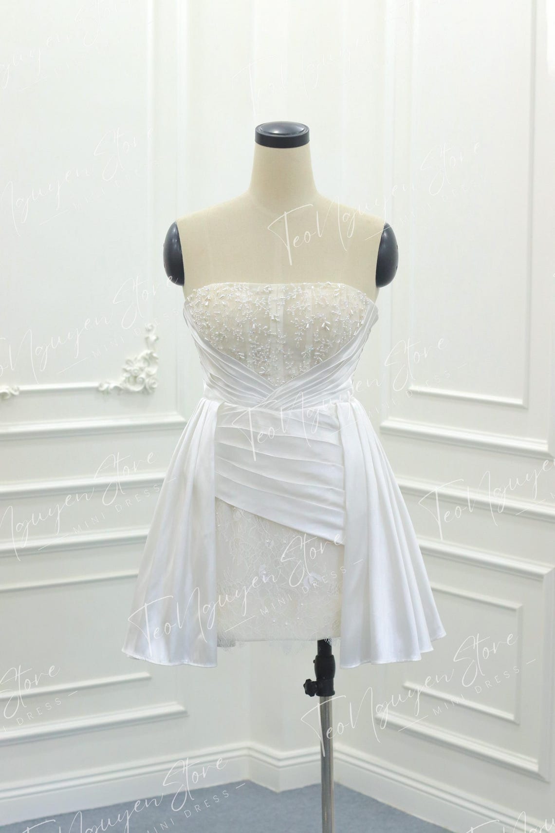 Mini Bridal Dress. Evening Short Dress. Short Wedding Dress. Reception ...