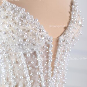 Pearl Reception Mini Dress. Short Wedding Dress With Pearls. Mini ...