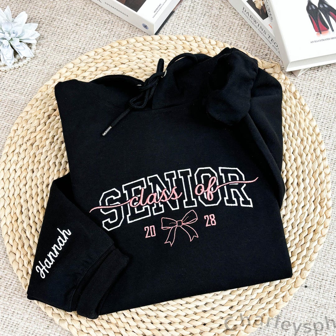 Embroidered Senior Hoodie | Personalized Senior Team Sweatshirt With ...