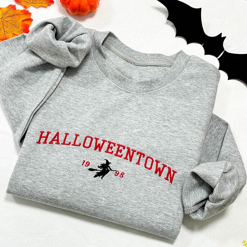 Embroidered 1998 Halloweentown Sweatshirt With Witch | Spooky Season ...