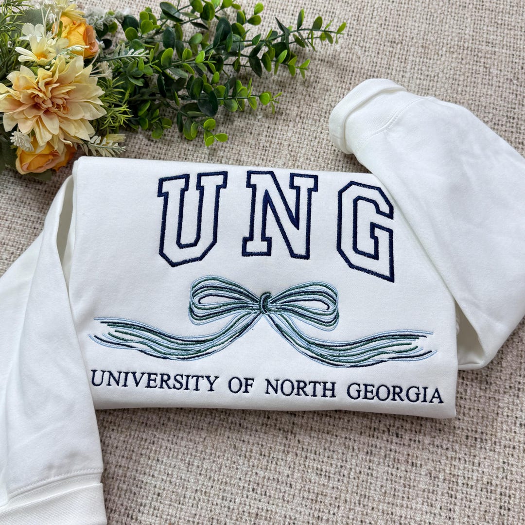 Custom College Sweatshirt With Bow, Personalized Bow Sweatshirt School ...
